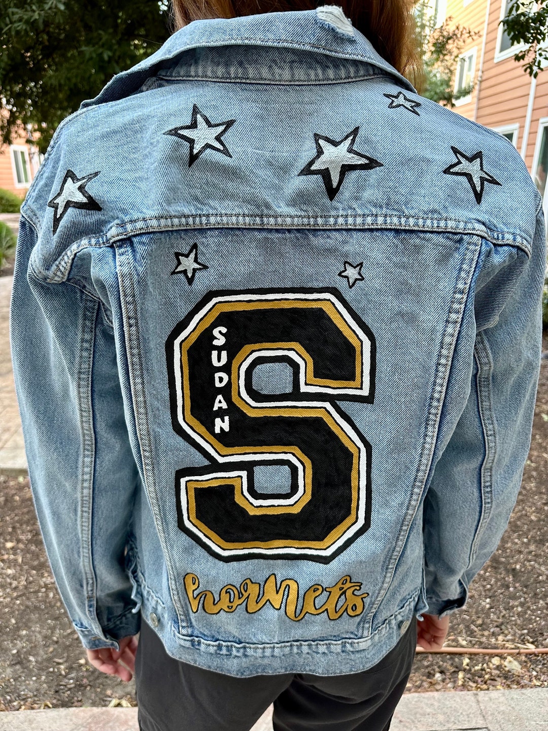 Hand Painted Custom High School Jean Jacket | Made to Order - Etsy