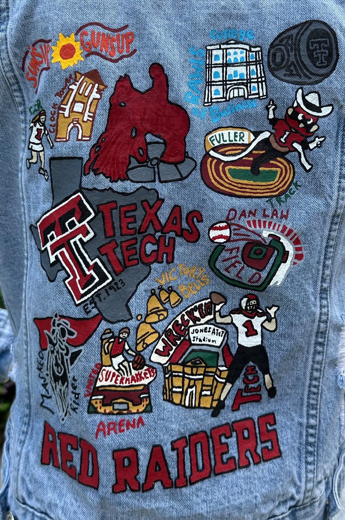 Hand Painted Texas Tech Jacket Made to Order - Etsy