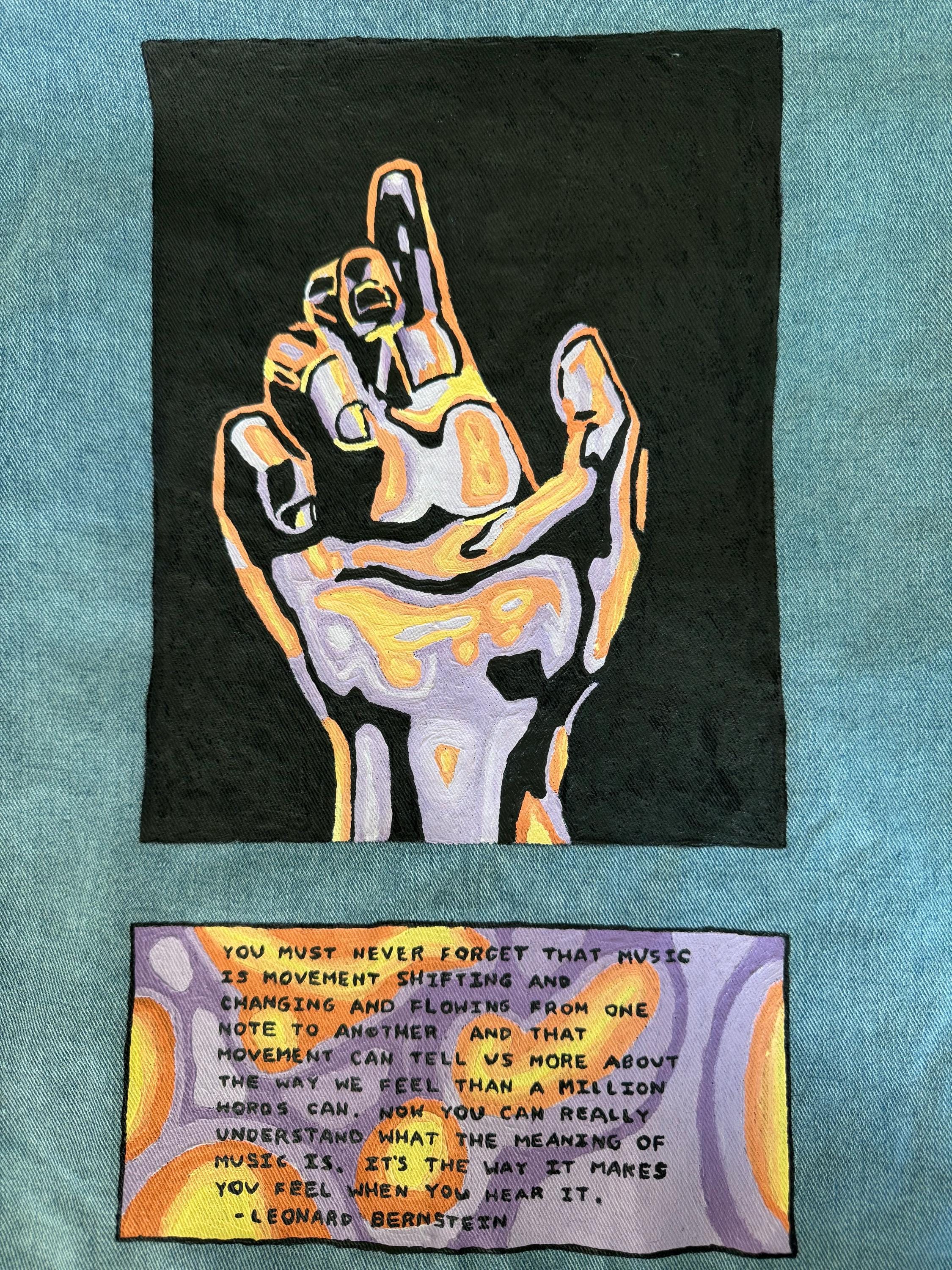 Hand Painted EDM Album Cover Jean Jacket | Made to Order - Etsy