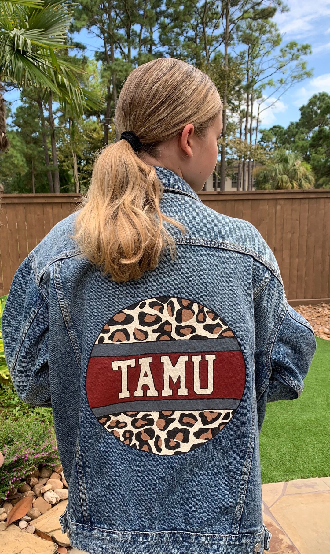 Hand Painted Cheetah Print A&M Jacket Made to Order - Etsy