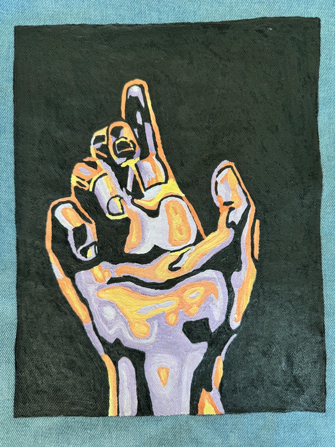 Hand Painted EDM Album Cover Jean Jacket | Made to Order - Etsy