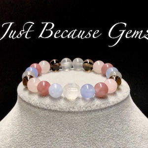 Master Healer, Quartz Gemstone Beaded Bracelet, Healing Support Jewelry ...