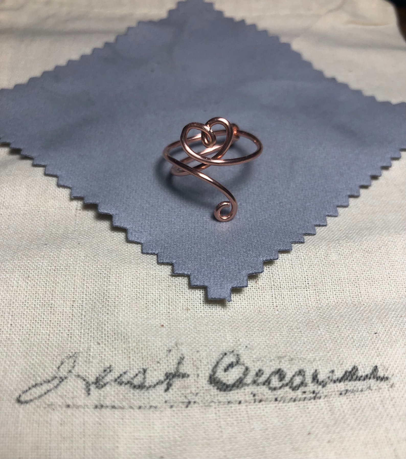 Heart Shape Wire Wrapped Ring Rose Gold Heart Ring Silver | Etsy