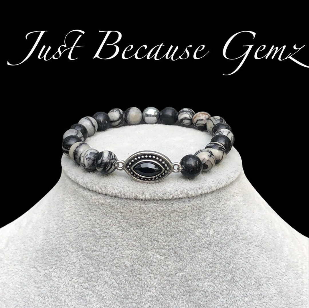 Meditation, Self-love, Protection, Earth Connection, Black Silk Stone ...