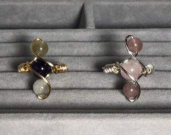 Amethyst Cross Ring - Etsy