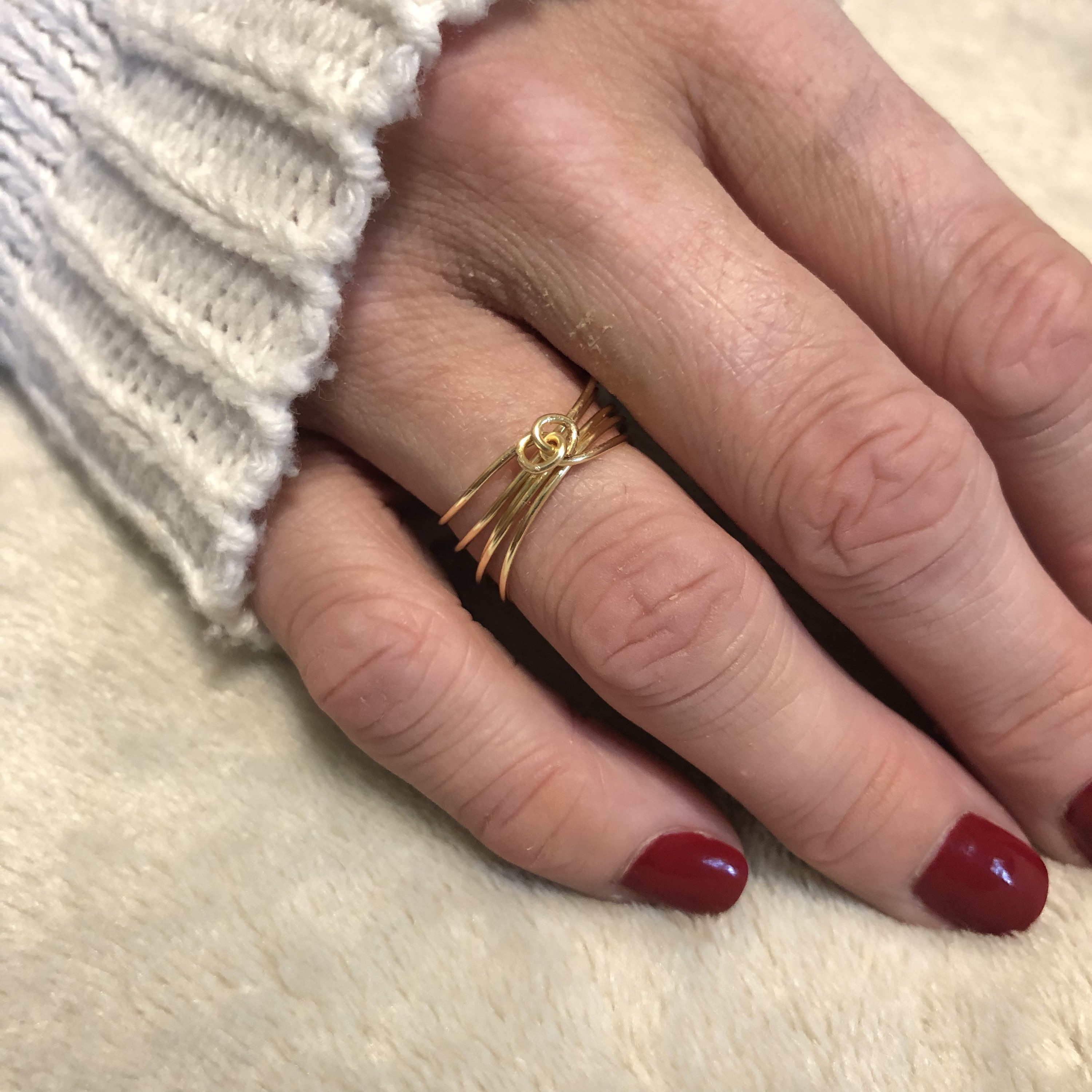 Spiral Ring, Knot Ring, Multi Band Wire Wrapped Ring, Silver Jewelry ...
