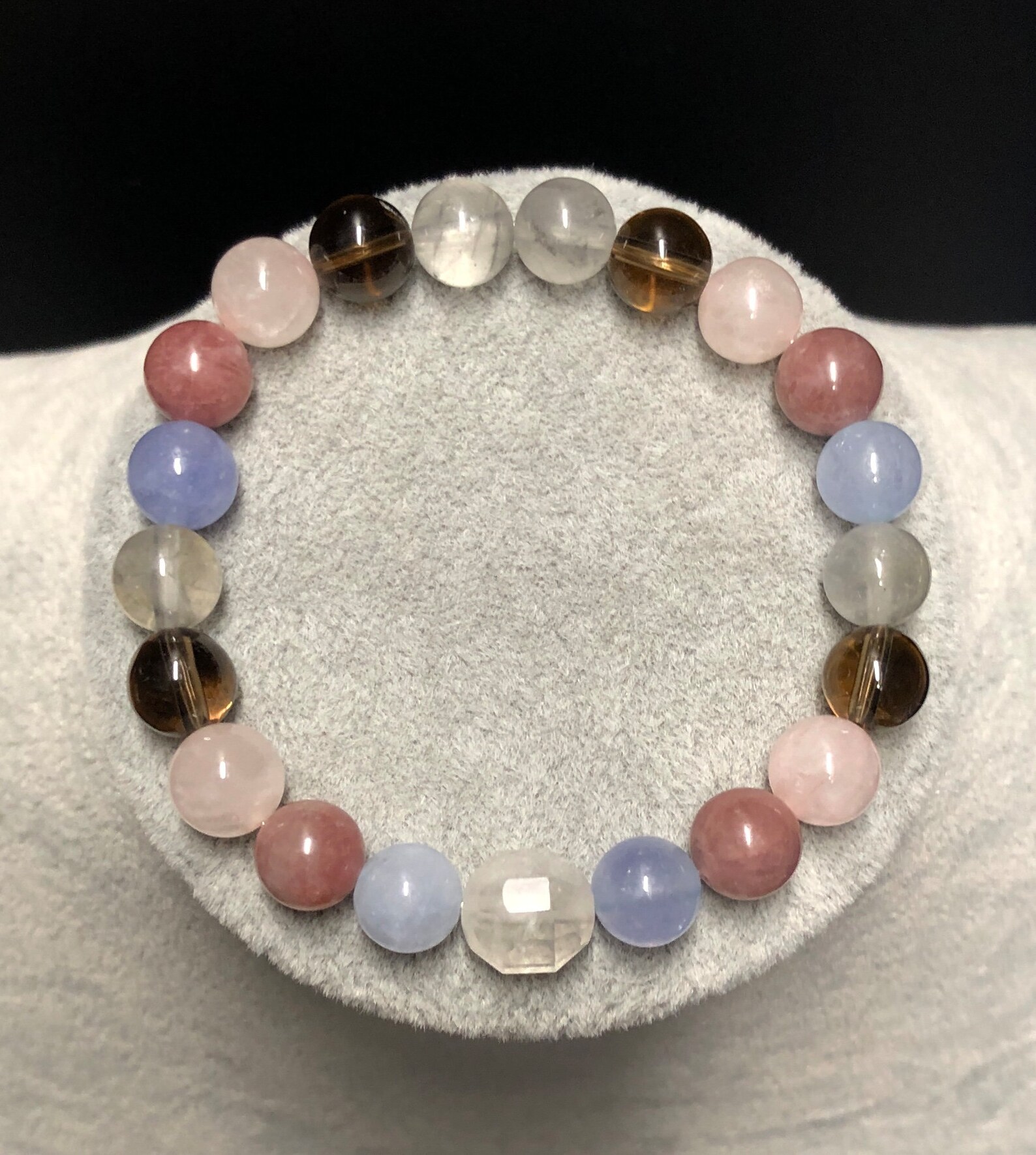 Master Healer, Quartz Gemstone Beaded Bracelet, Healing Support Jewelry ...