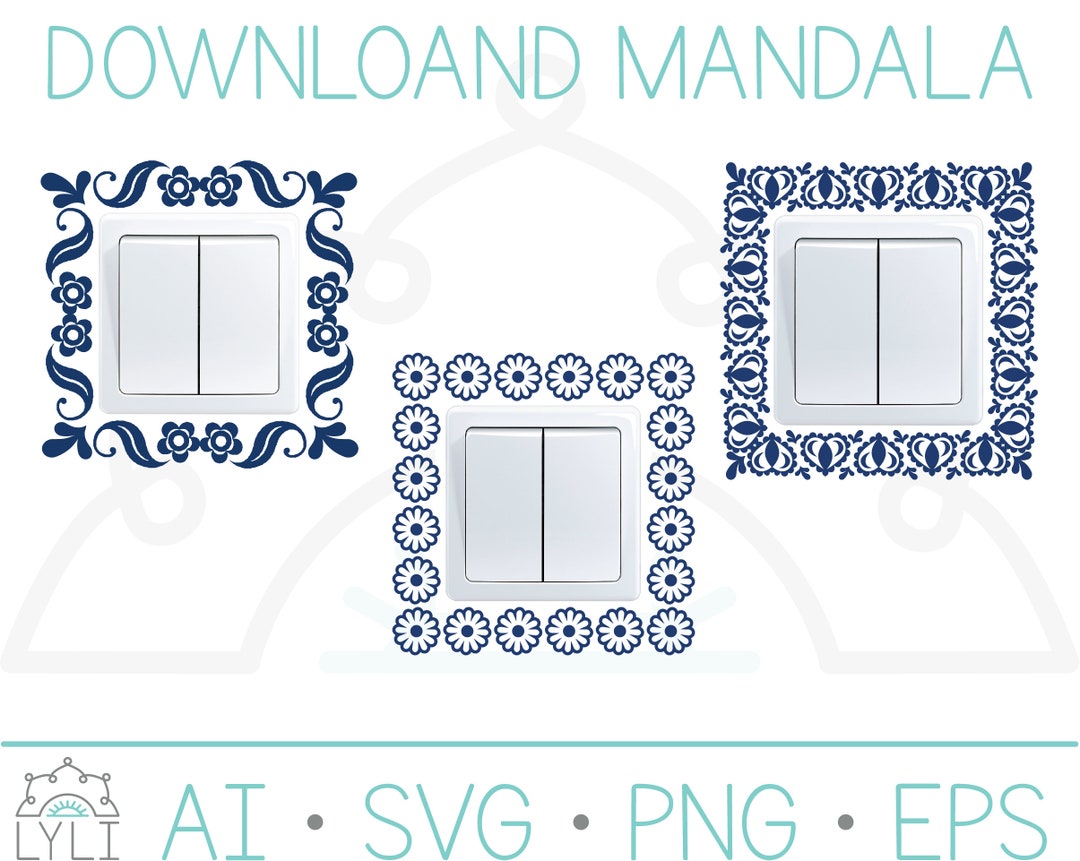 Slovakia Folk Floral Switch Sticker (svg, Ai, Eps, Png) (digital ...