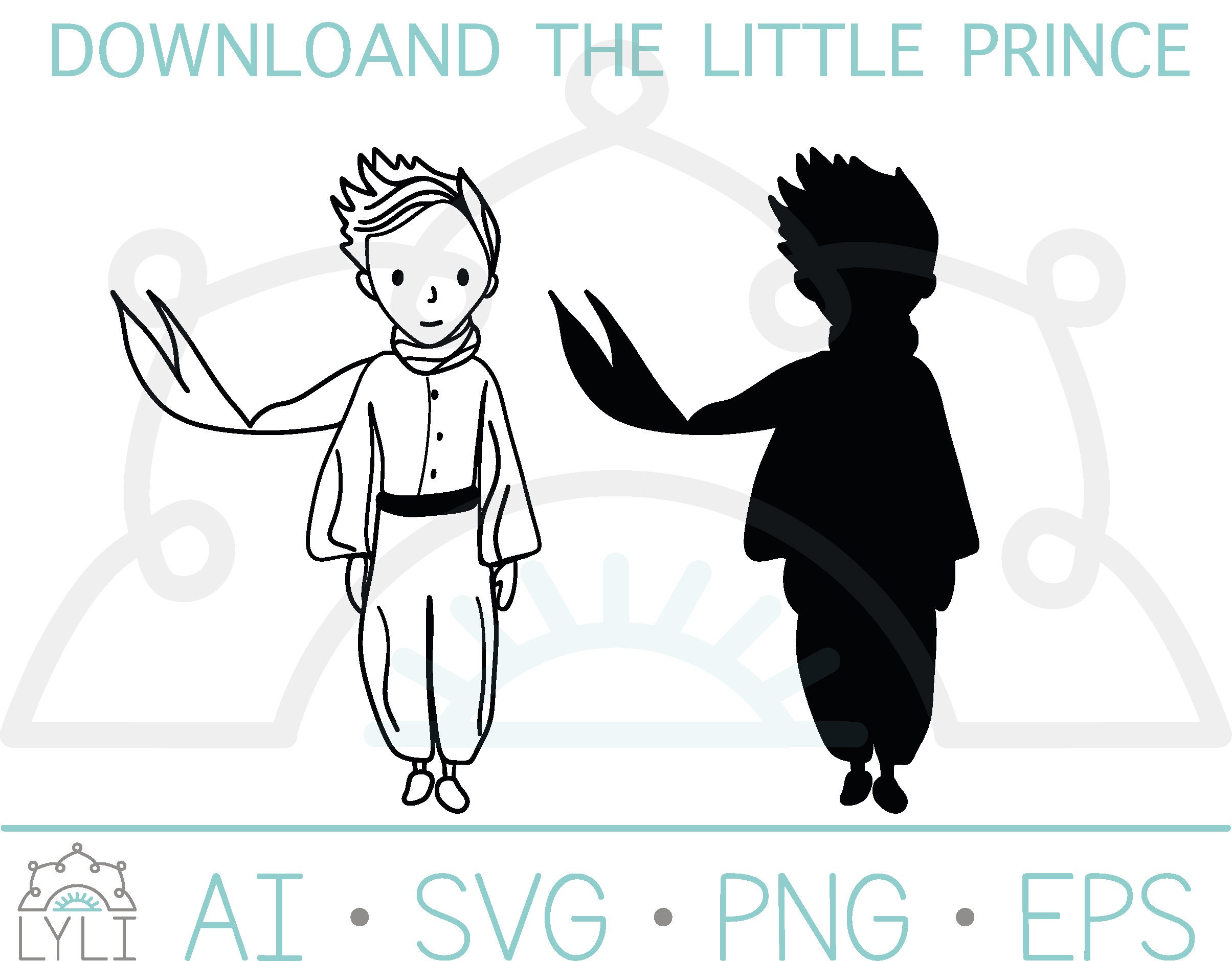 Set the Little Prince 3 Pcs, Files in SVG, AI, EPS, Png. Vector Image ...