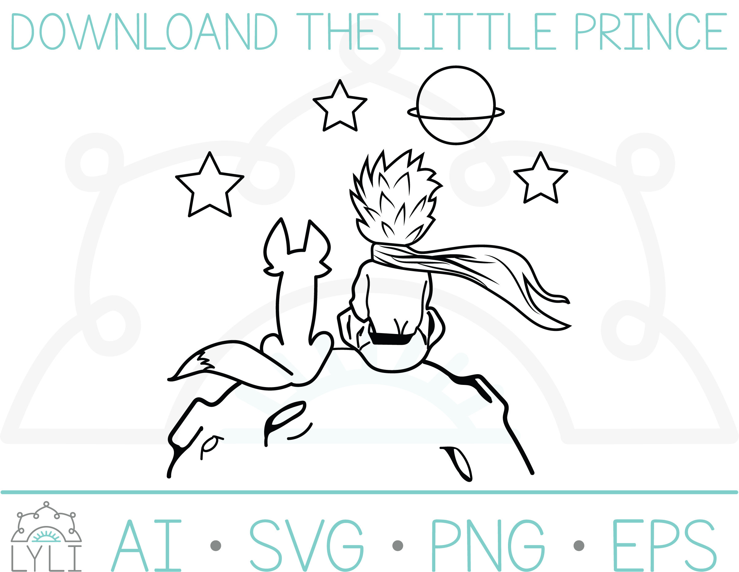 Set the Little Prince 3 Pcs, Files in SVG, AI, EPS, Png. Vector Image ...