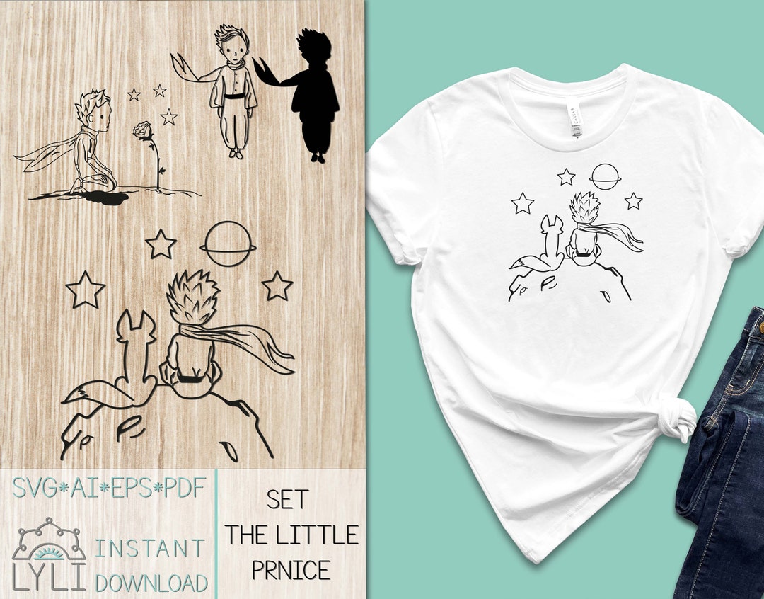 The Little Prince Vector Image Files (svg, Ai, Eps, Png) (digital ...