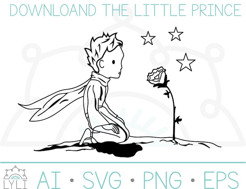 The Little Prince and Rose (svg, Ai, Png, Eps) (digital Download) - Etsy