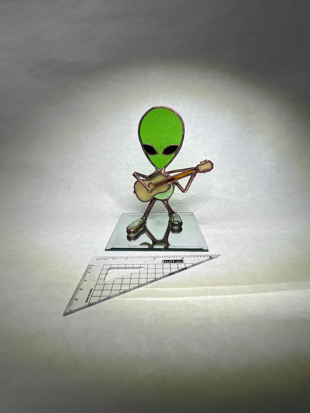 Stained Glass Alien Acoustic Guitar Player - Etsy