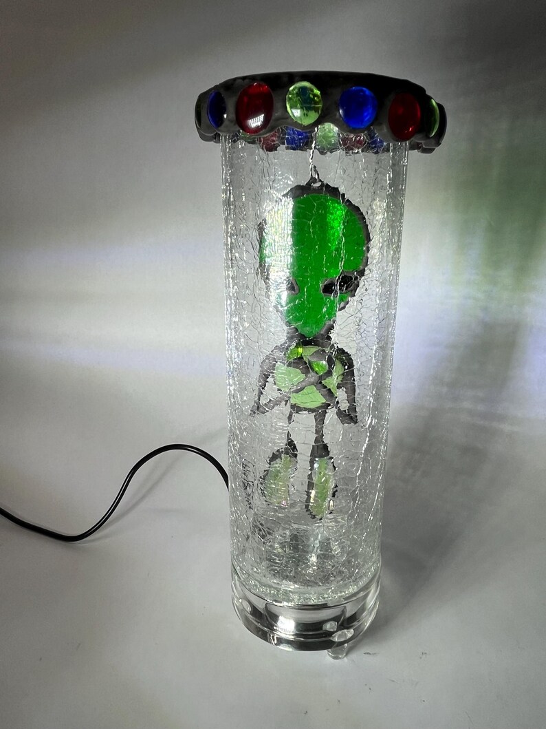 Stained Glass Alien in Transporter - Etsy