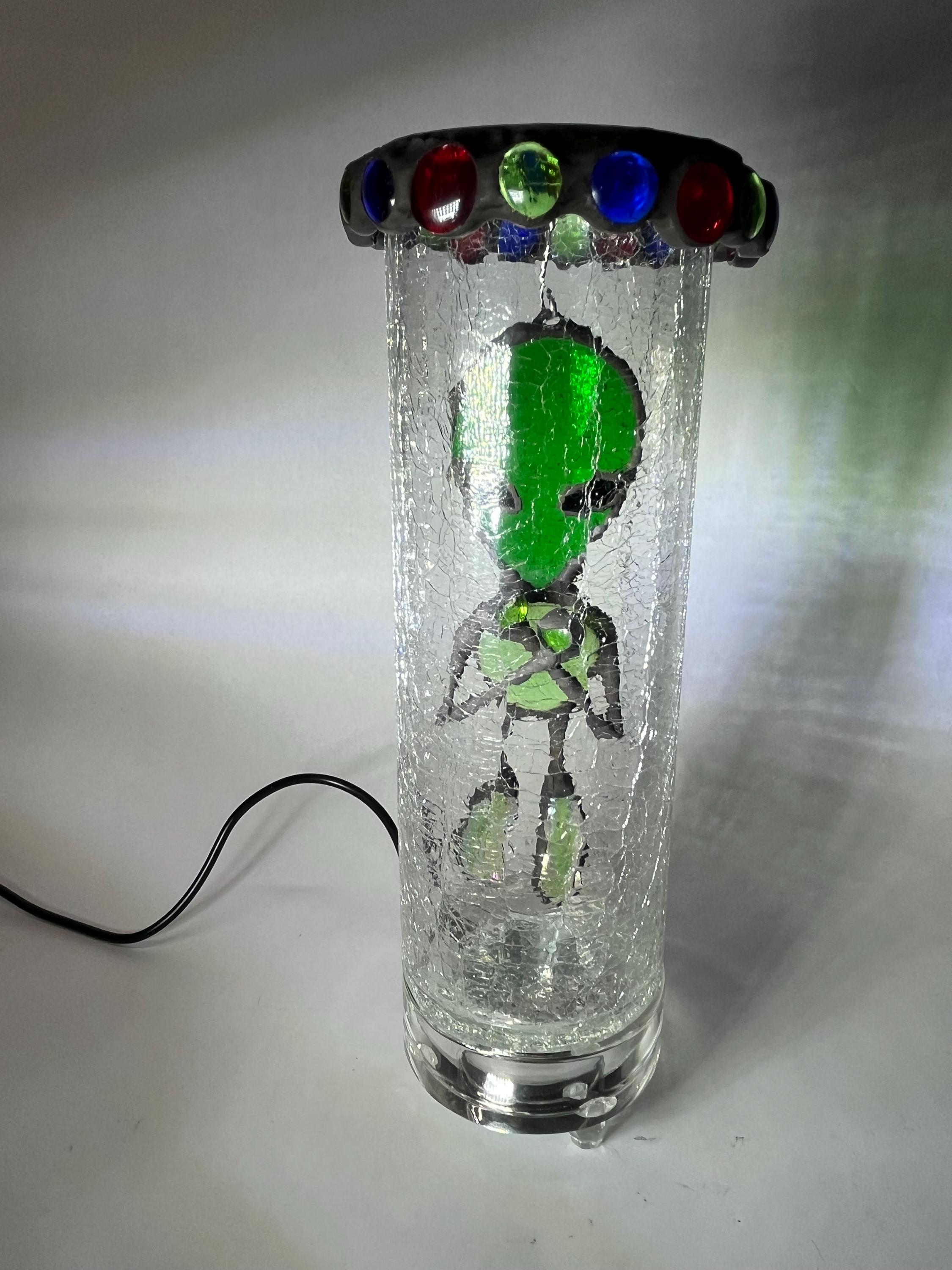 Stained Glass Alien in Transporter - Etsy