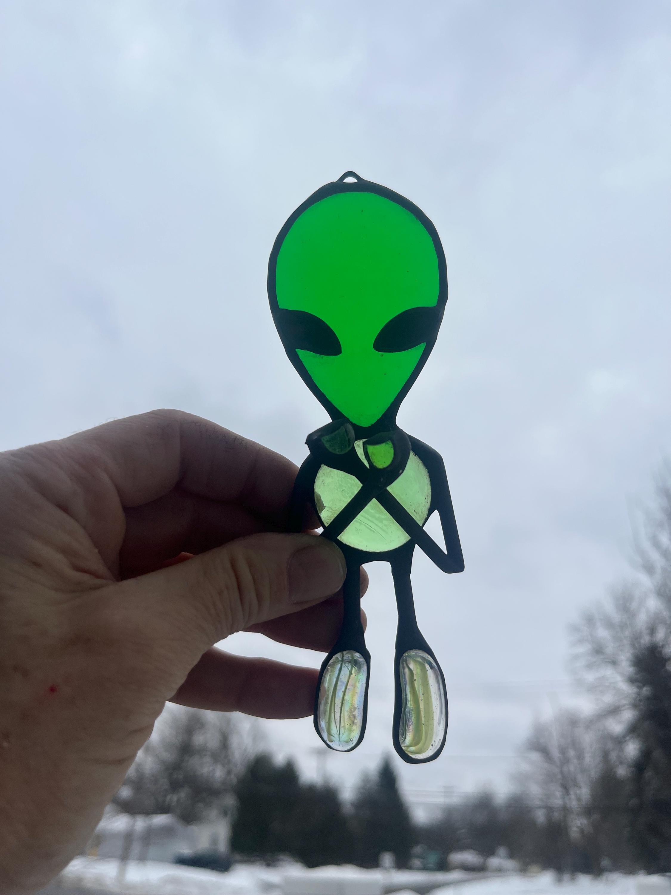Stained Glass Alien in Transporter - Etsy