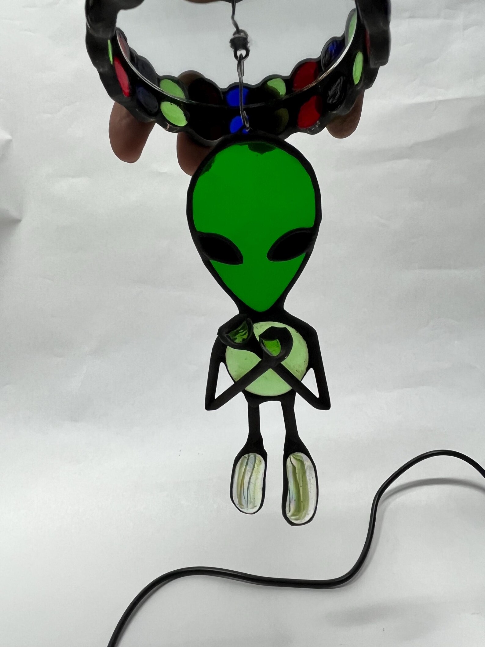 Stained Glass Alien in Transporter - Etsy