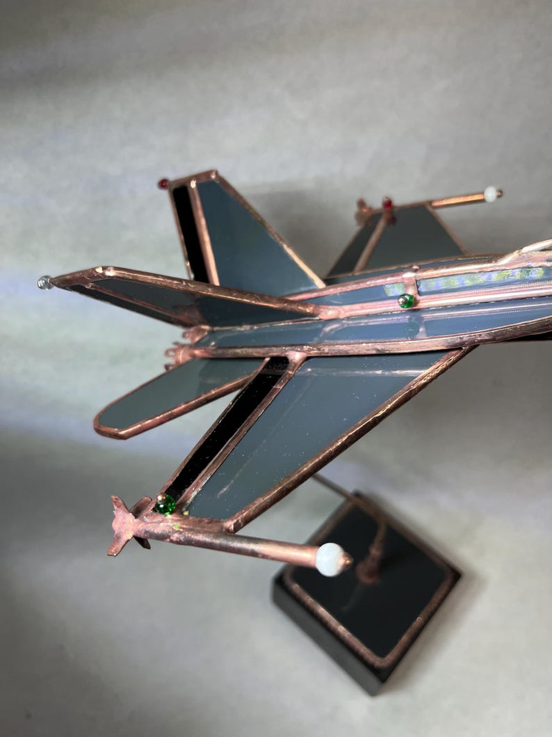 Stained Glass F-18 HORNET JET - Etsy