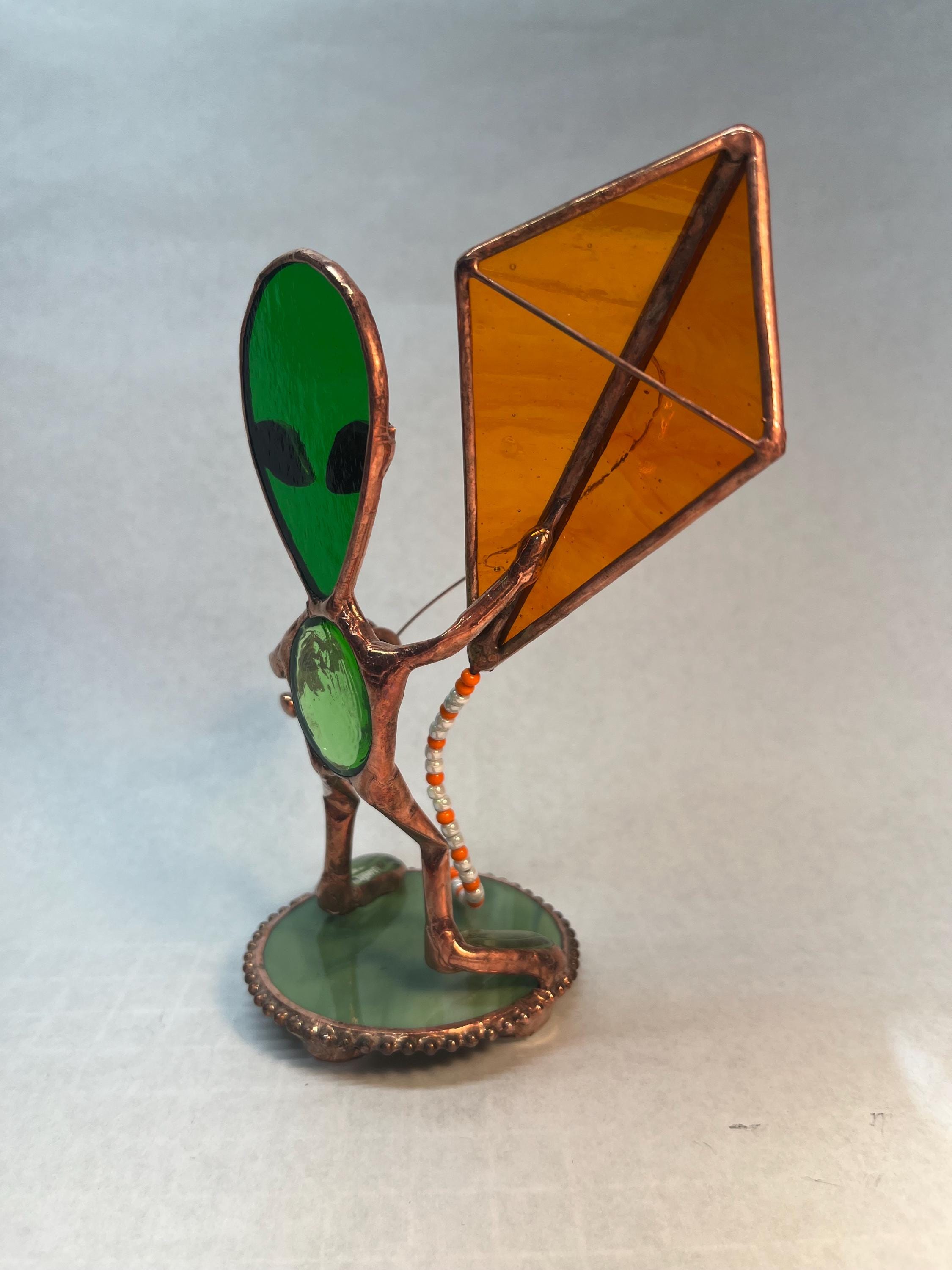 Stained Glass Alien Flying Kite - Etsy