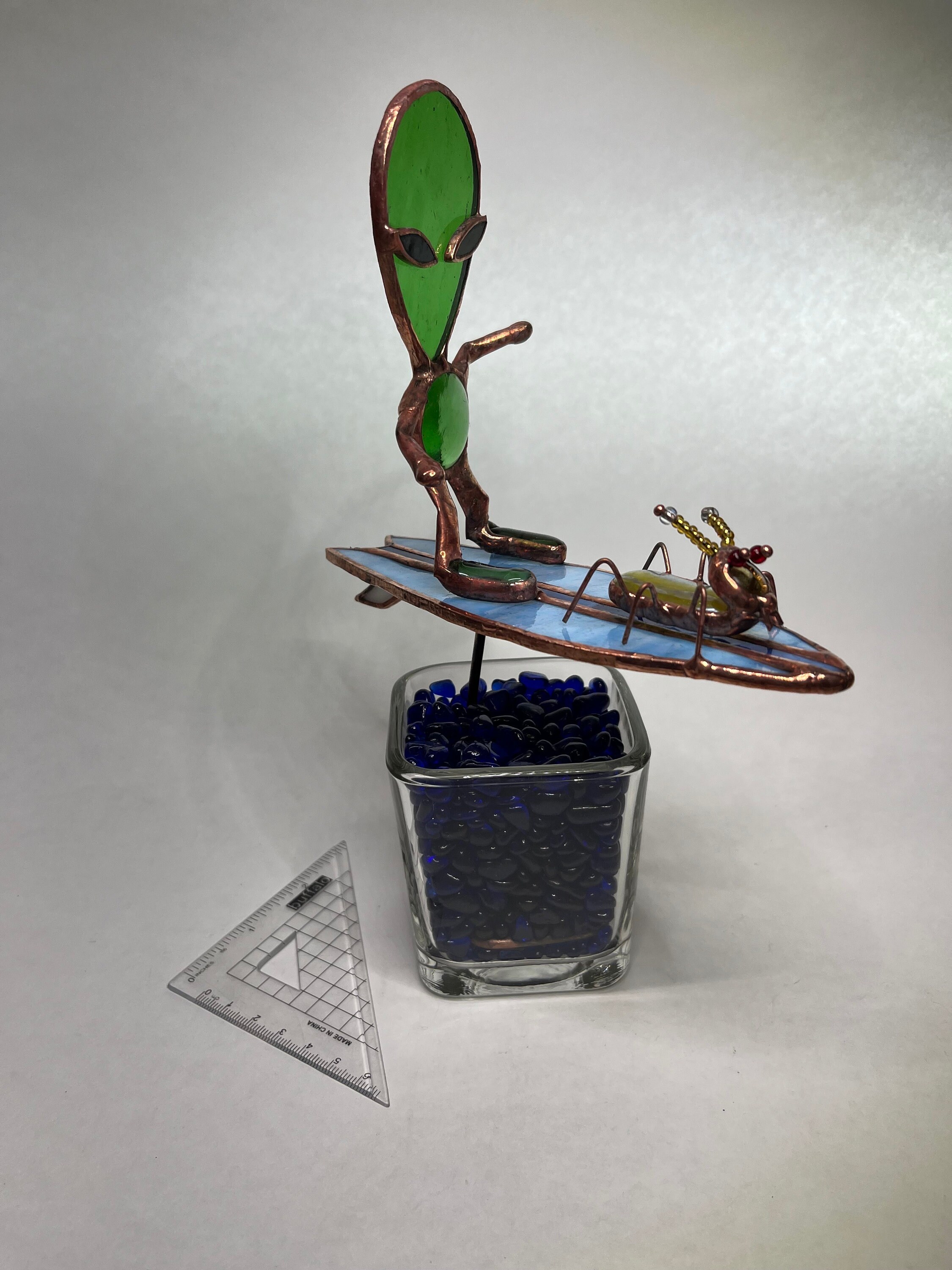 Alien on Surfboard - Etsy