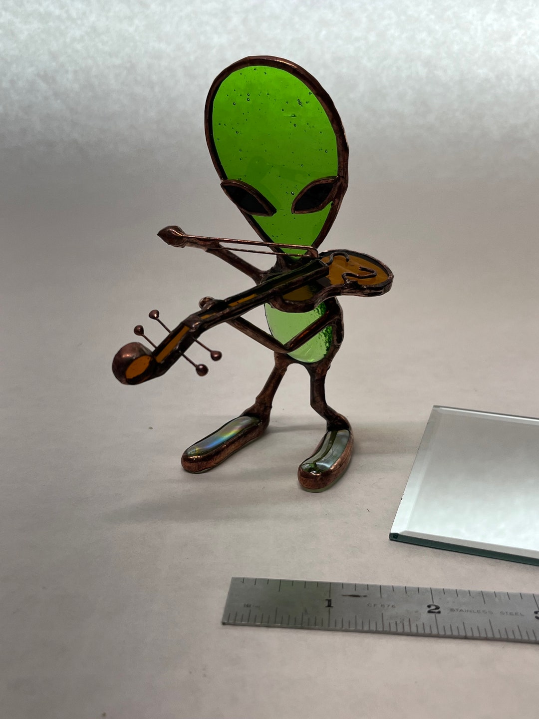 Stained Glass Alien Violin/viola Player - Etsy