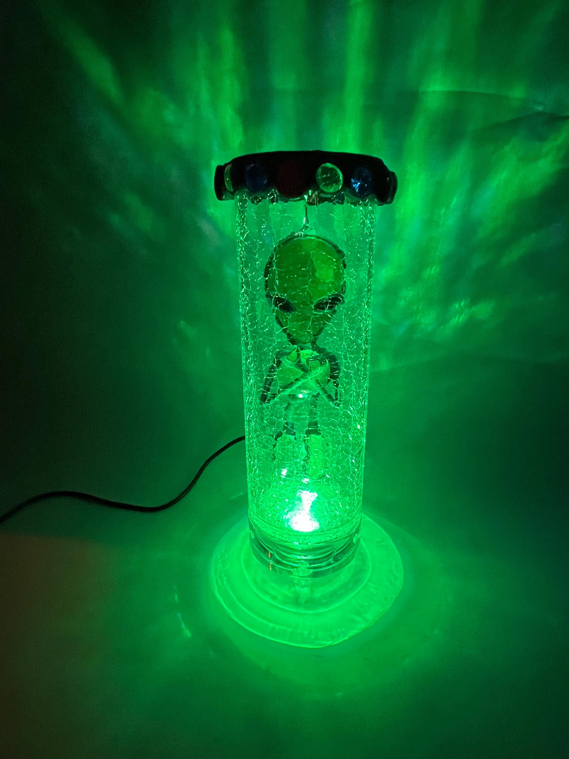 Stained Glass Alien in Transporter - Etsy