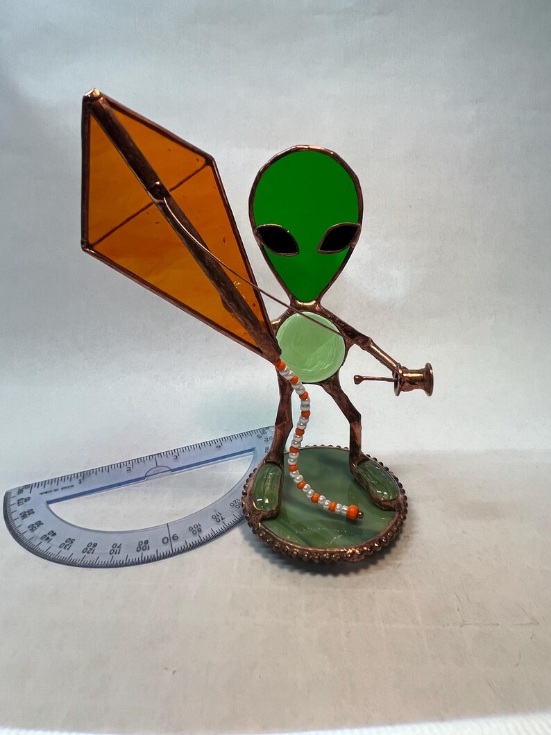Stained Glass Alien Flying Kite - Etsy