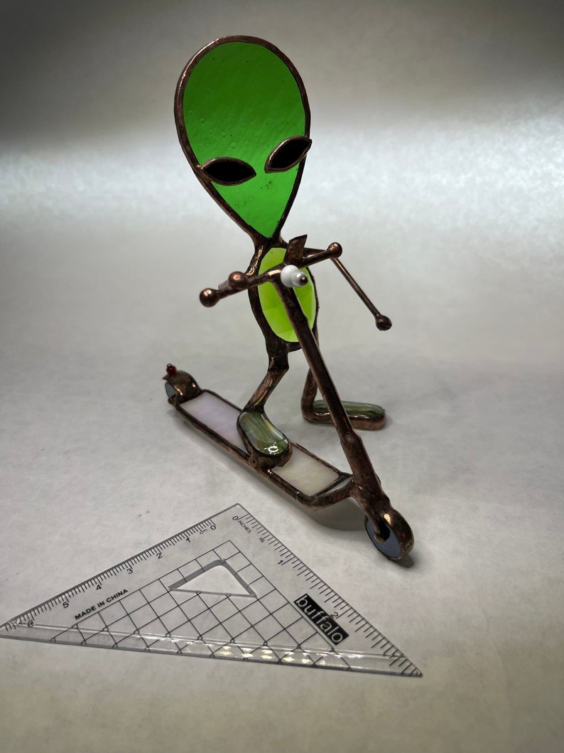 Alien on Scooter - Etsy