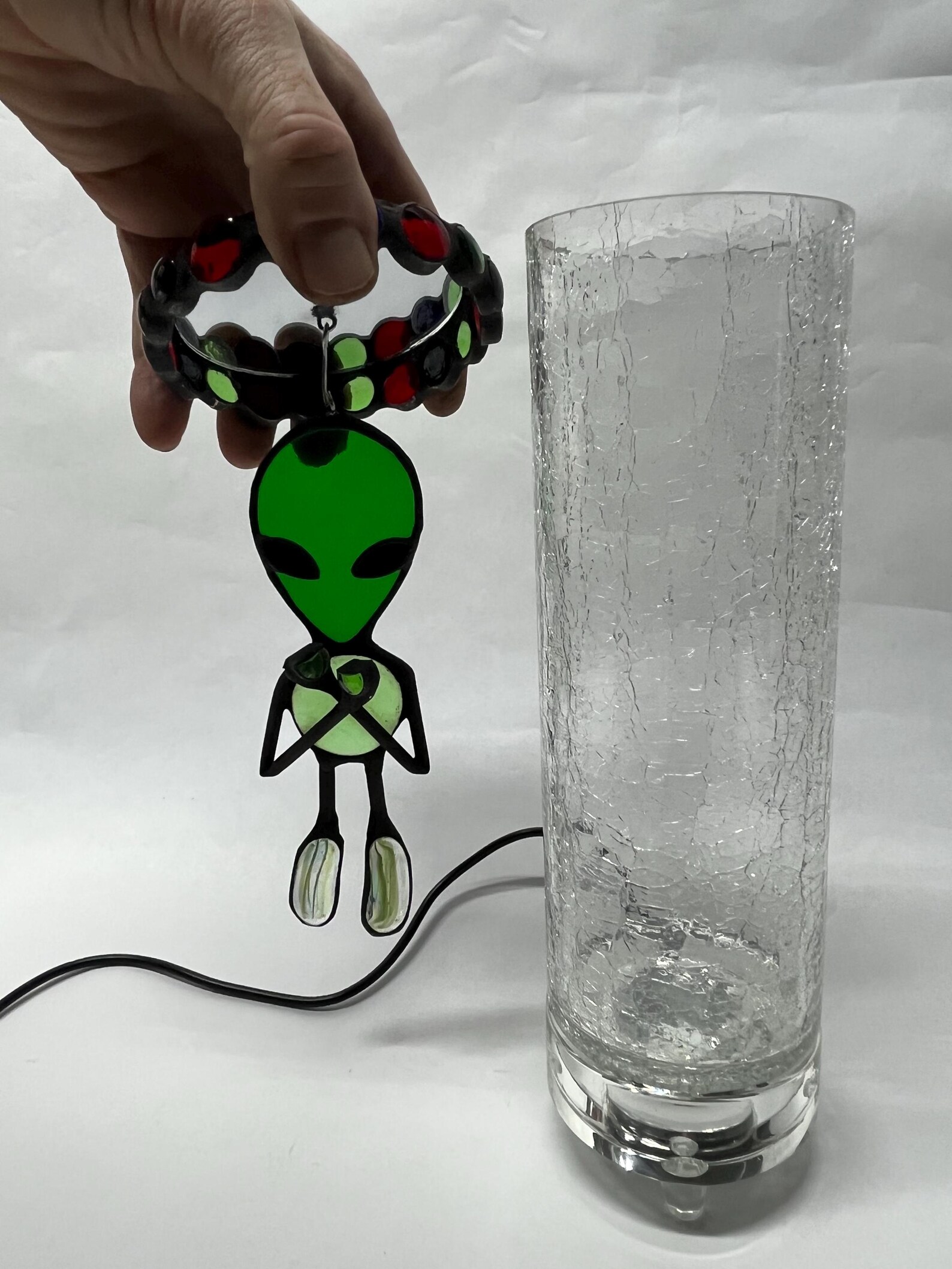 Stained Glass Alien in Transporter - Etsy