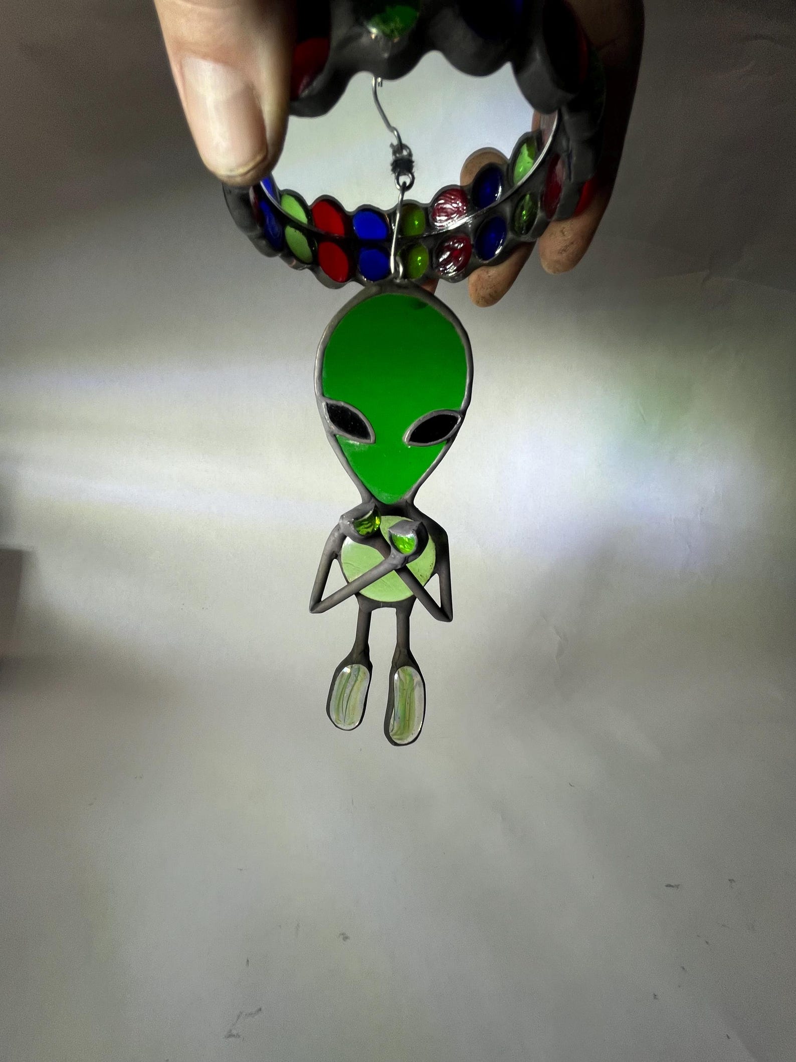 Stained Glass Alien in Transporter - Etsy