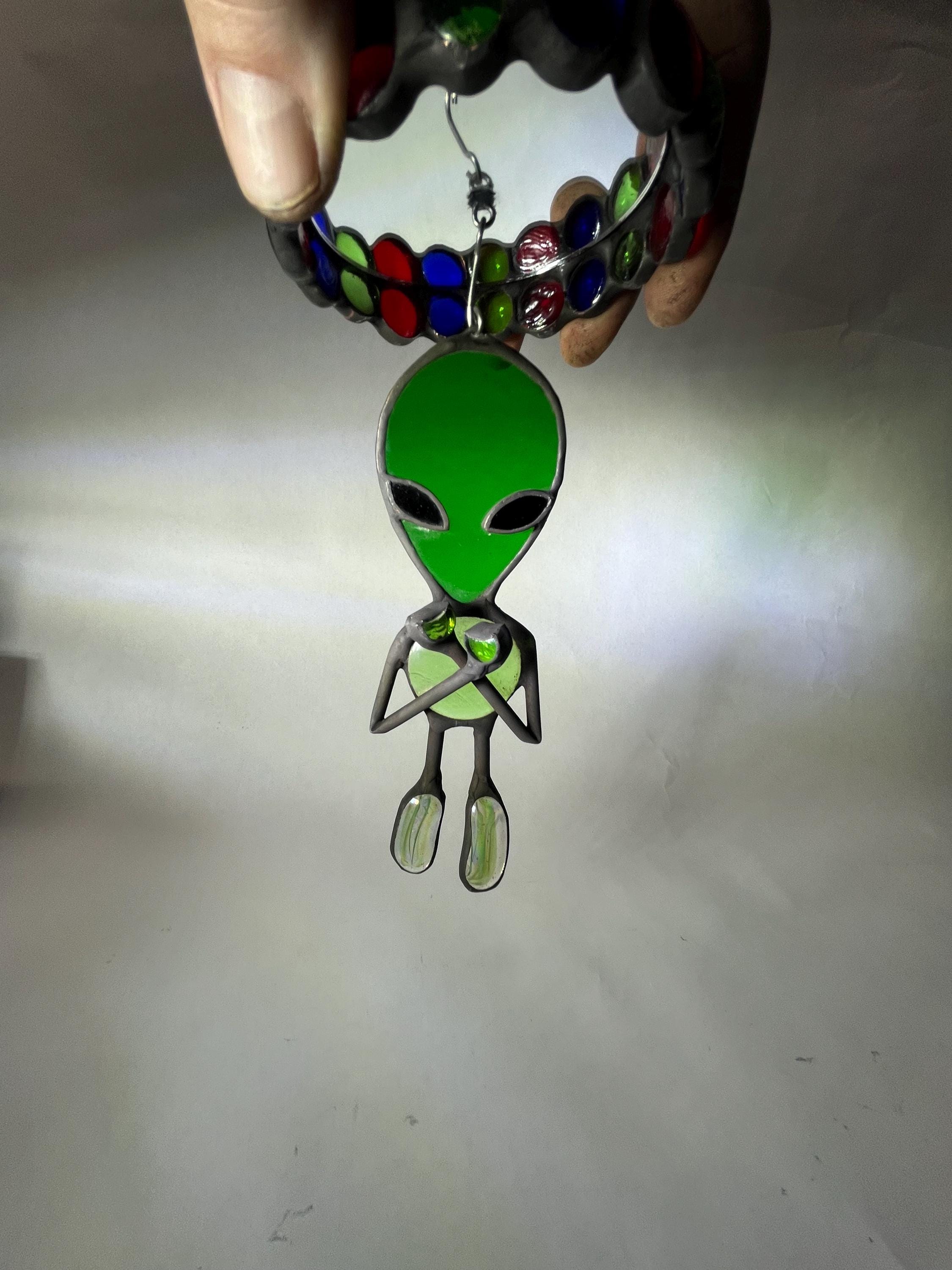 Stained Glass Alien in Transporter - Etsy