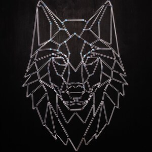 Geometric Wolf String Art DIY - Etsy