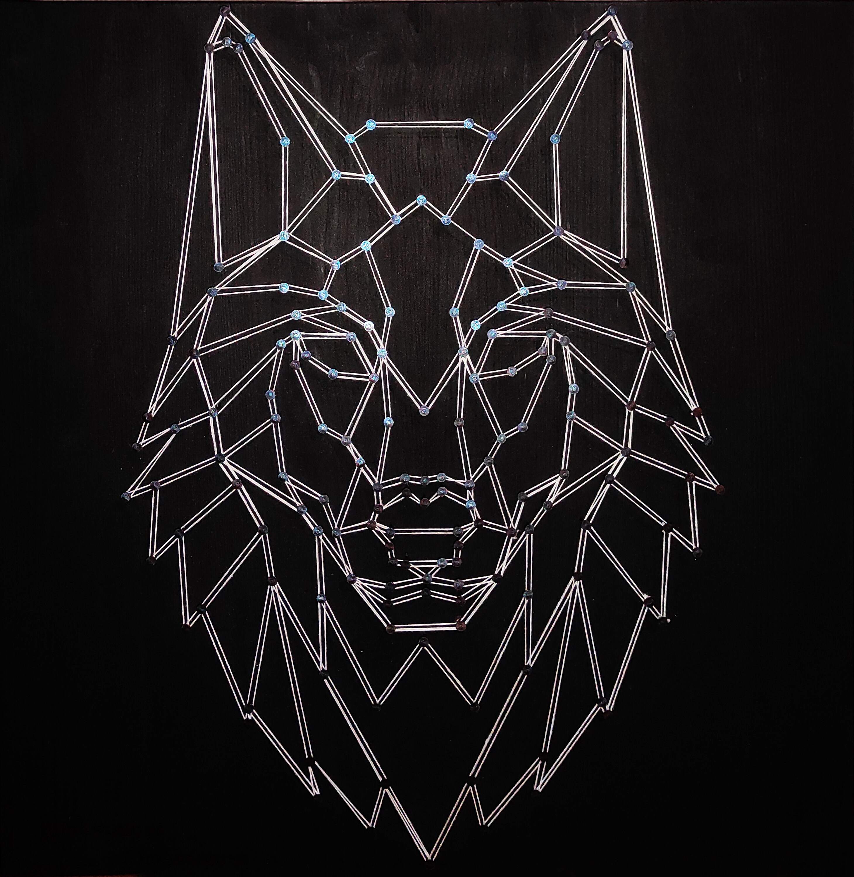 Geometric Wolf String Art DIY - Etsy