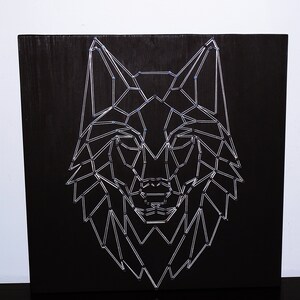 Geometric Wolf String Art DIY - Etsy