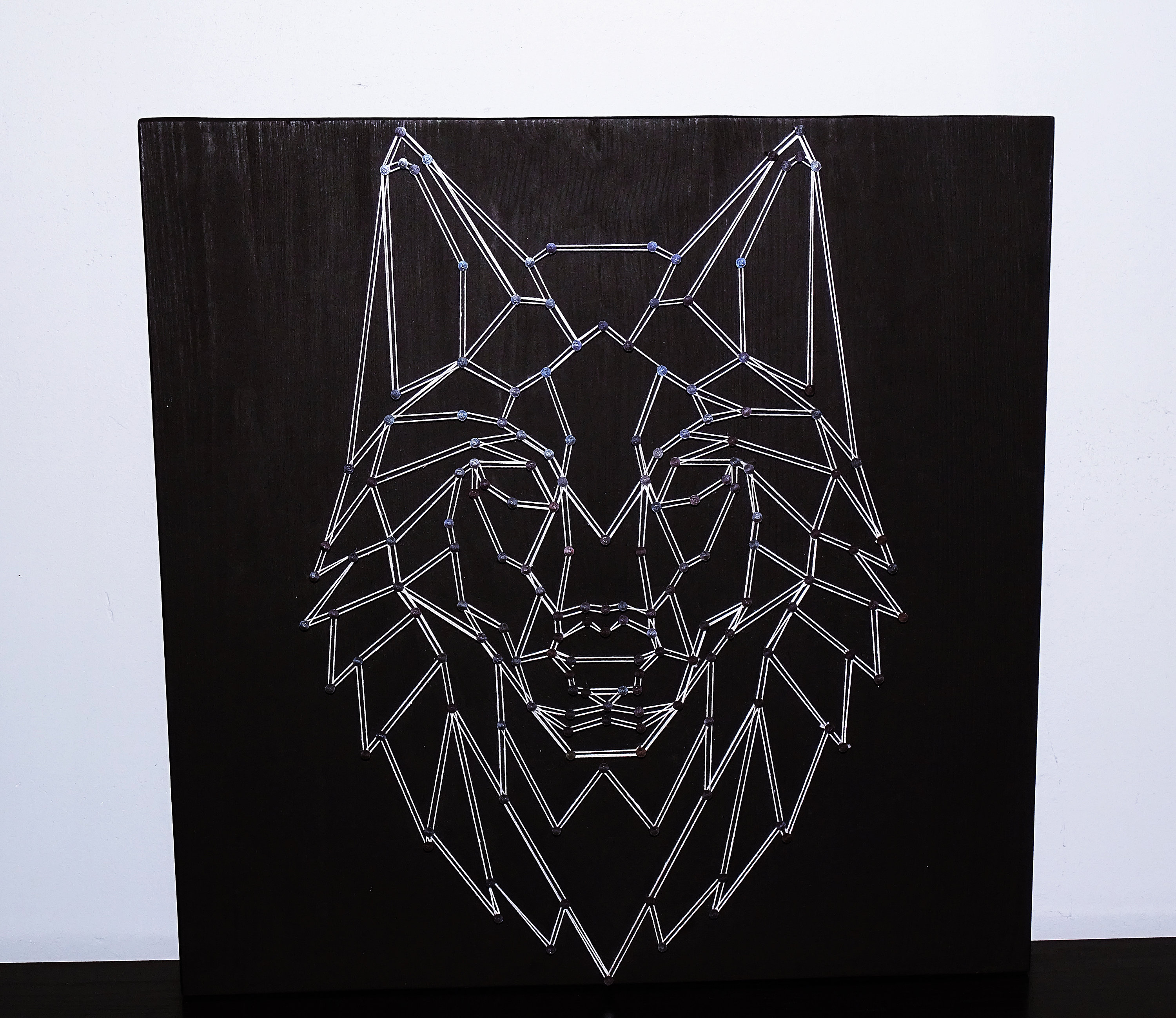Geometric Wolf String Art DIY - Etsy
