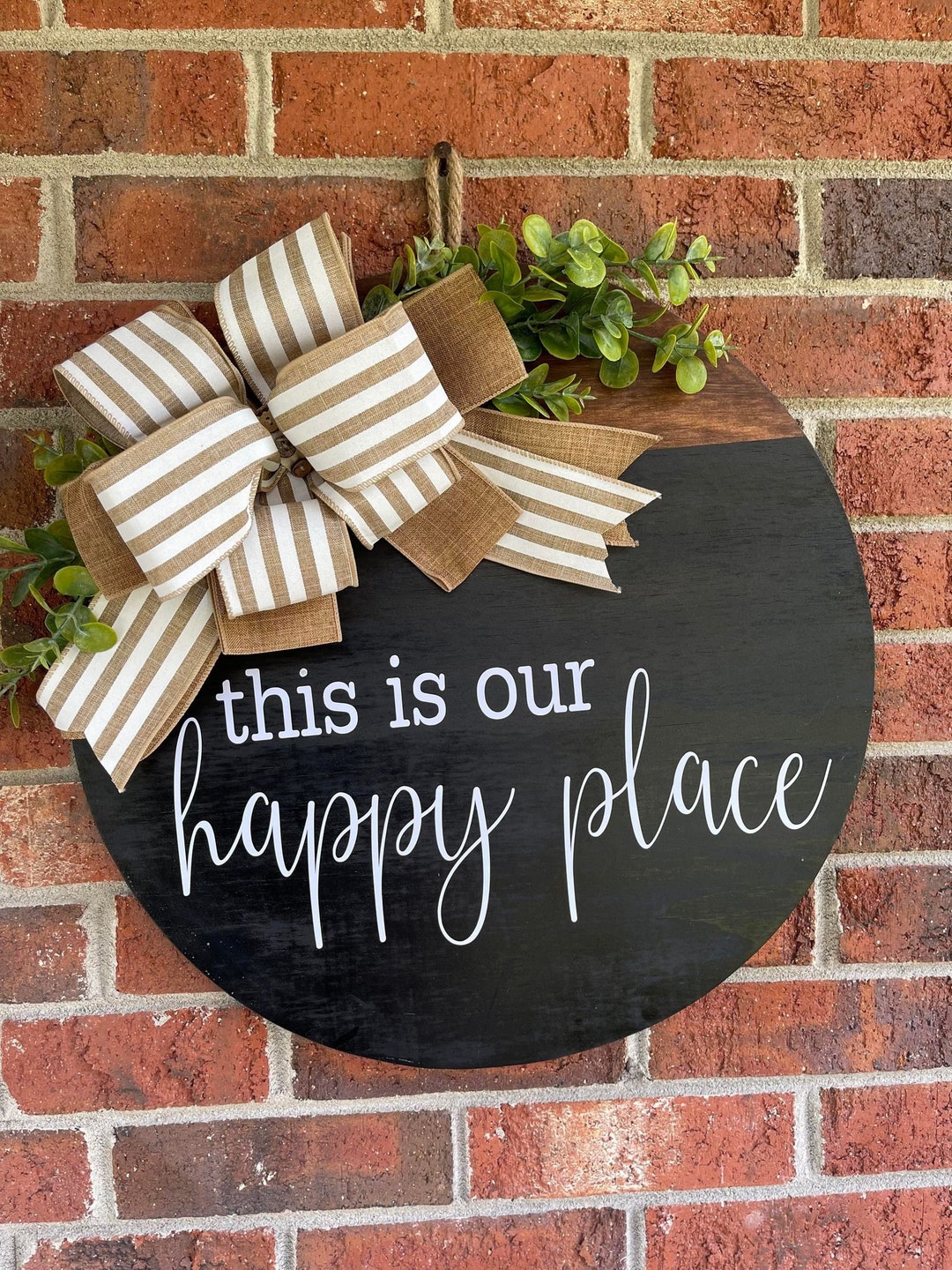 This is Our Happy Place Door Sign/ This is Our Happy Place Wreath/ This ...
