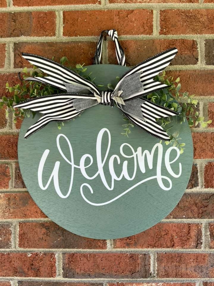 Welcome Door Sign | Etsy