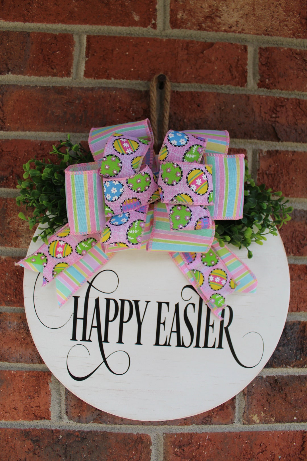 Happy Easter Door Sign/happy Easter Wreath/ Happy Easter Door Hanger ...