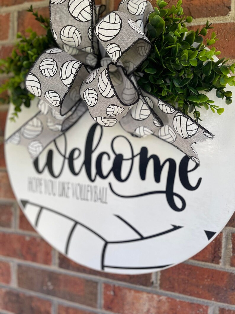 Volleyball Welcome Sign/ Volleyball Wreath/ Volleyball Door - Etsy Volleyball Welcome Sign/ Volleyball Wreath/ Volleyball Door - Etsy