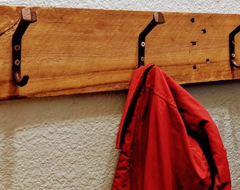 Railroad Spike Coat Rack With Shelf - Etsy