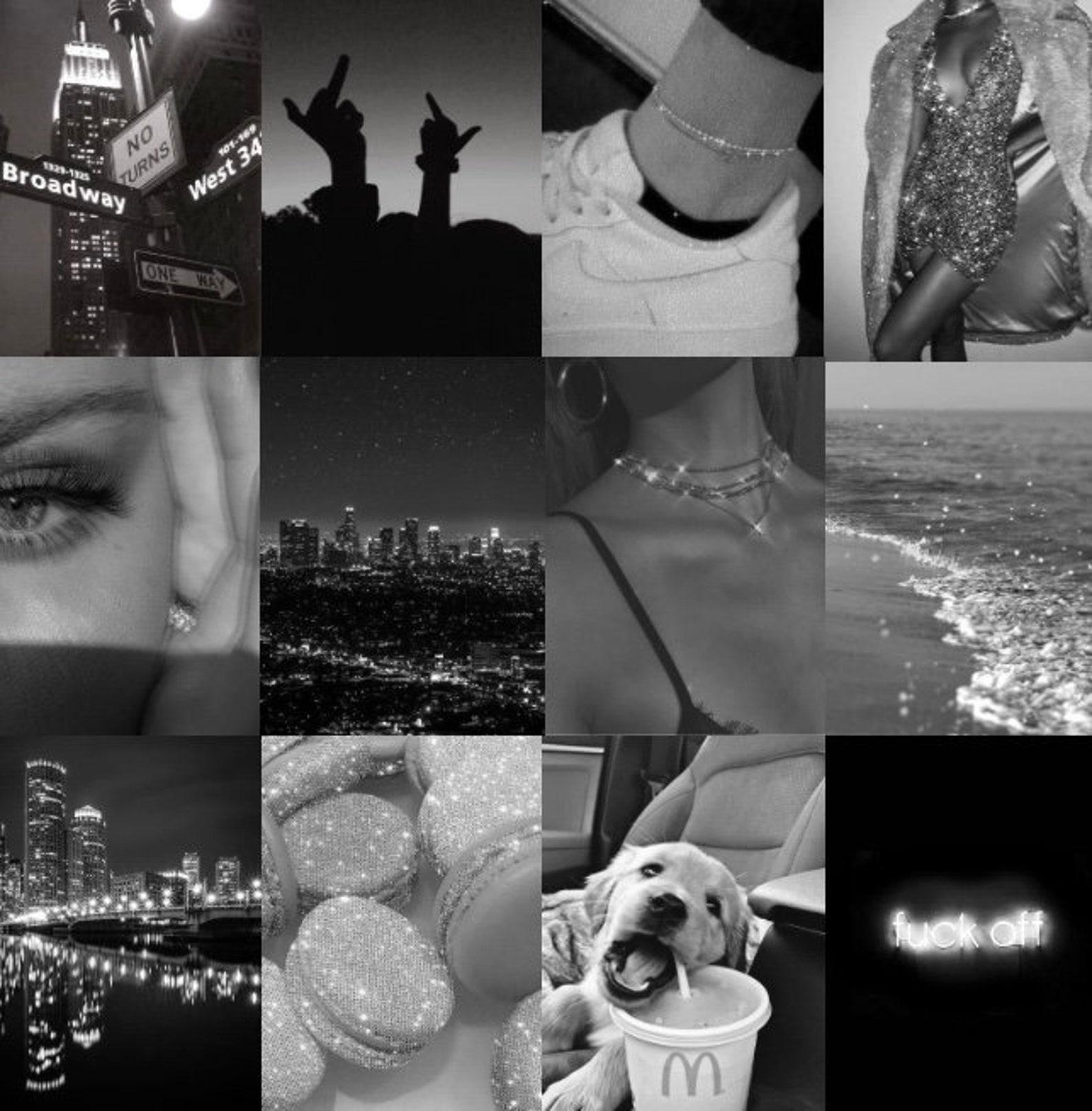 Black and White Wall Collage Kit, Wall Collage, Bad Bitch Aesthetic ...