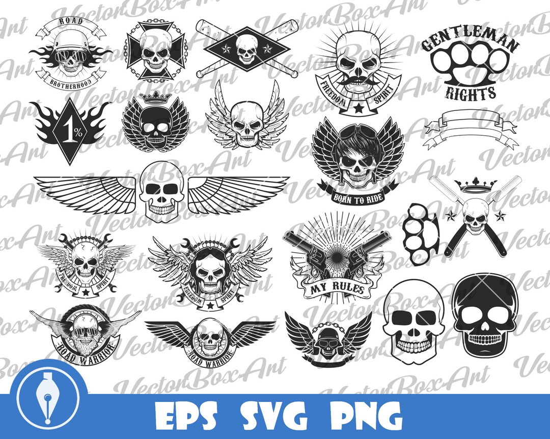 Racer Emblems, Biker Skull, Biker Clipart, Racer Skulls, Biker Gang ...