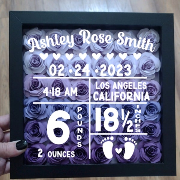 Baby Shadow Box - Etsy