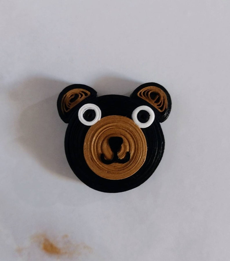 Paper Quilled Bear Magnets Set Of 3 Etsy