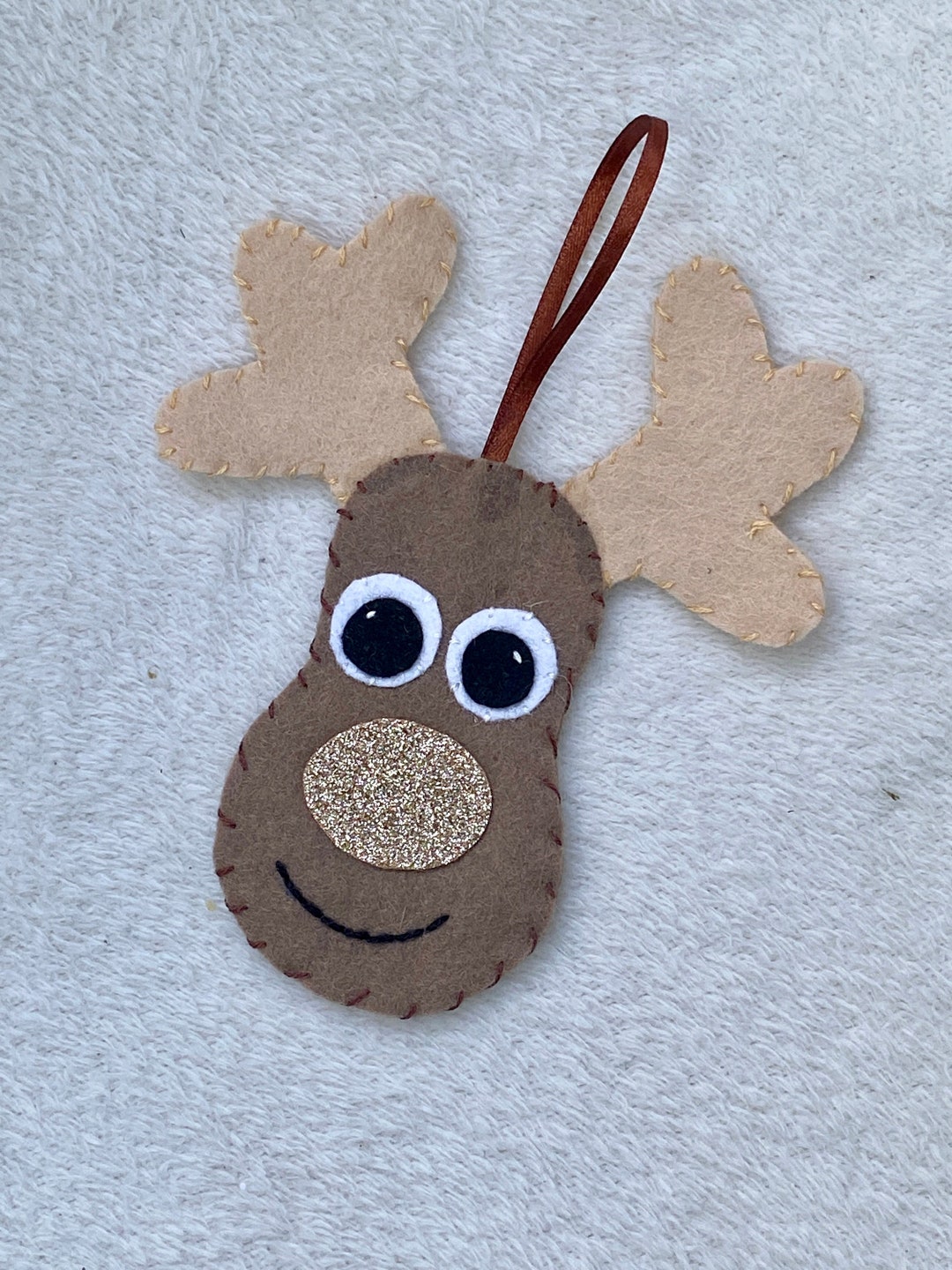 Felt Reindeer Decoration, Paper Pattern, Christmas Decoration ...