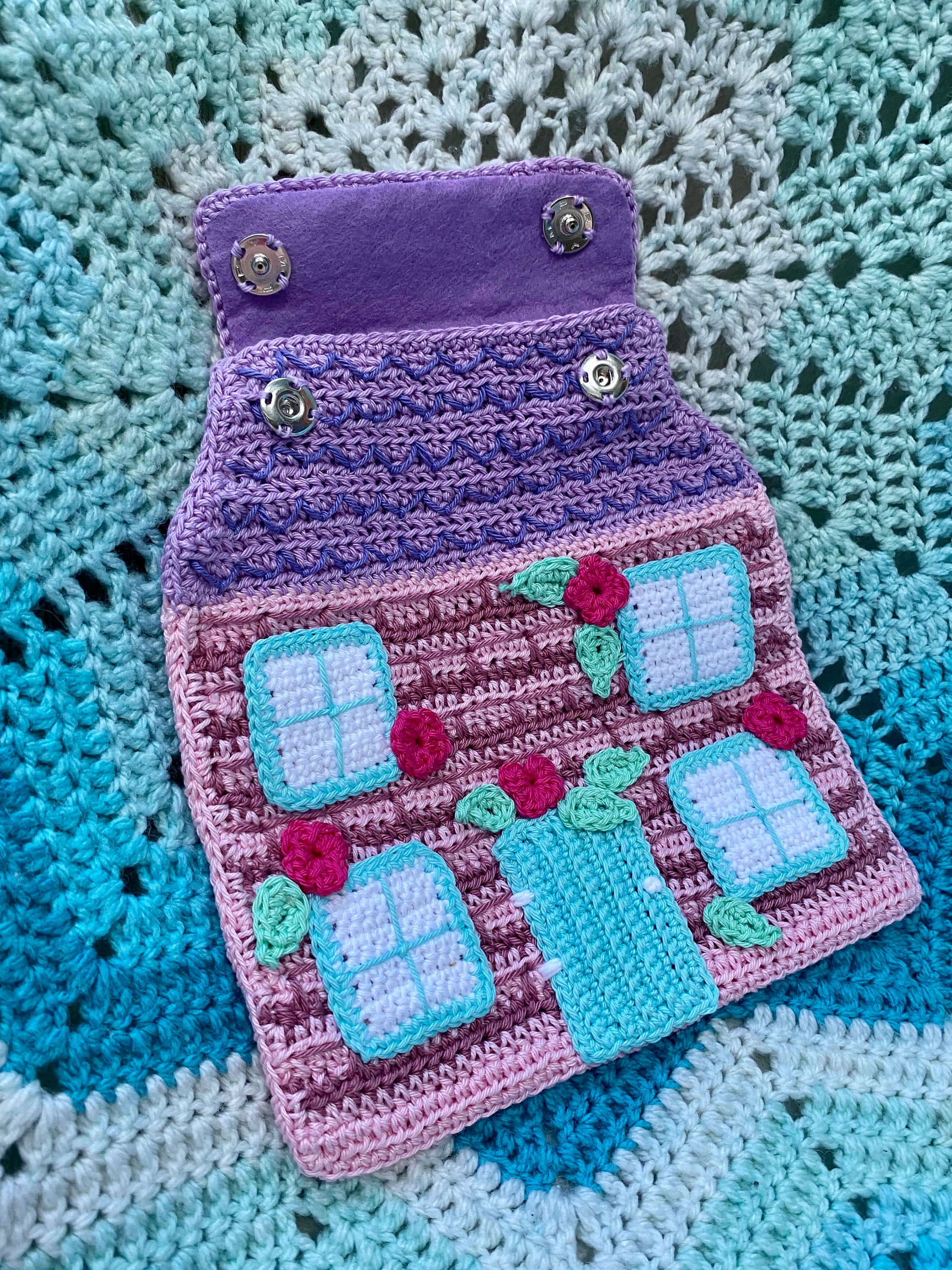 Cosy House Pouch, Crochet Pattern Only, Crochet Pouch, Crochet House ...
