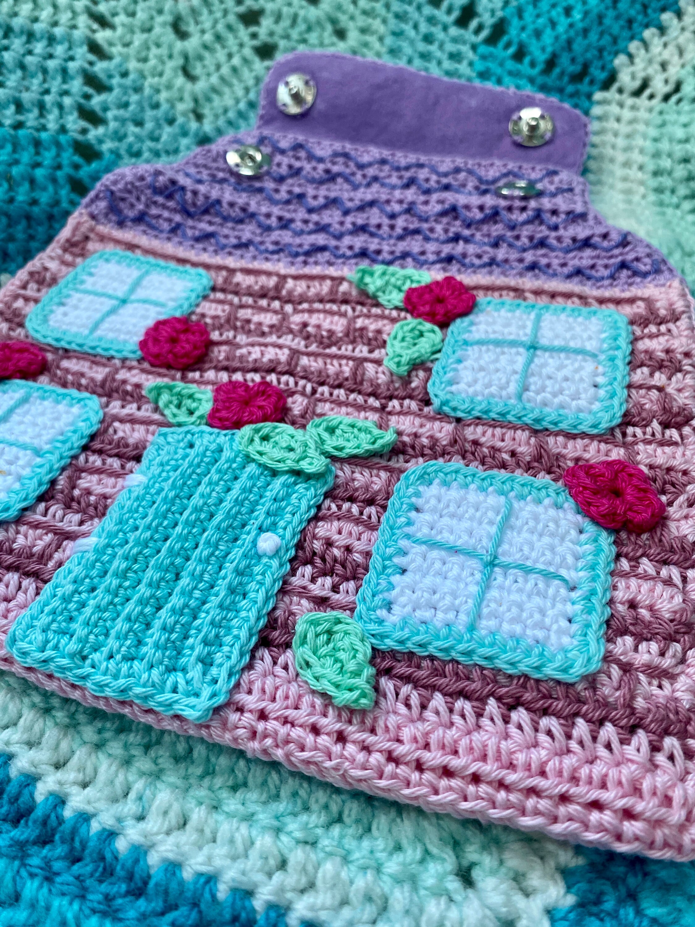Cosy House Pouch, Crochet Pattern Only, Crochet Pouch, Crochet House ...