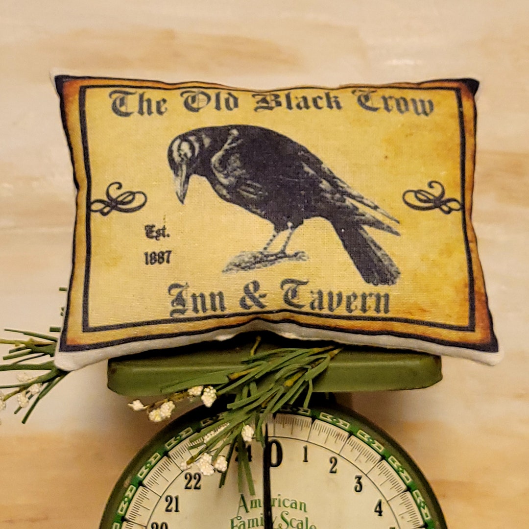 New Primitive Farmhouse the Old Black Crow Vintage Inspired Decorative ...
