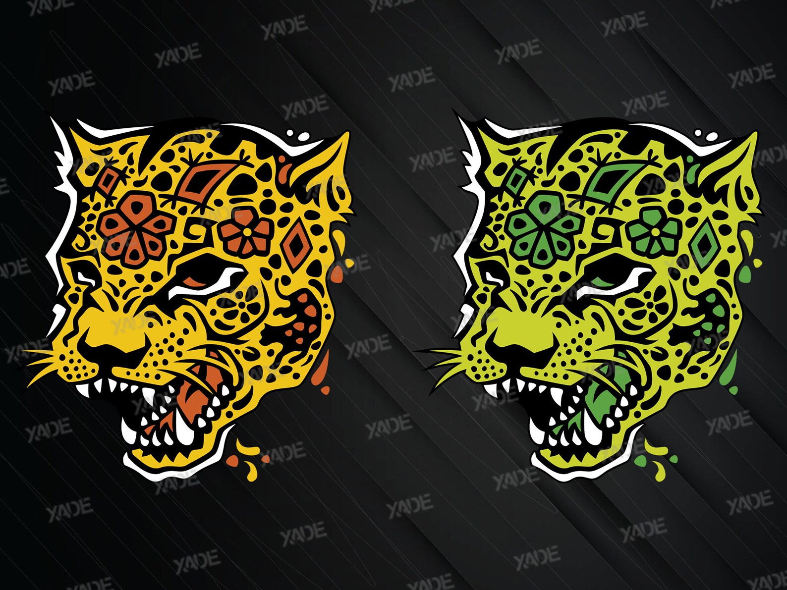 Jaguar SVG Layered File Digital Illustration, Digital Download Mexican ...