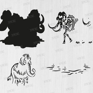 Mammoth SVG Layered File Digital Illustration, Digital Download Mamut ...